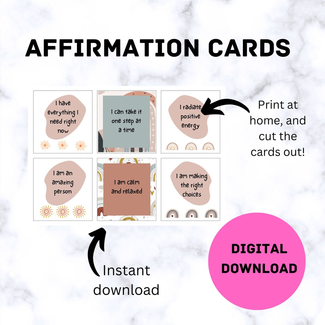 Positive Affirmation Cards Deck Kids for Self Love, Confidence ...