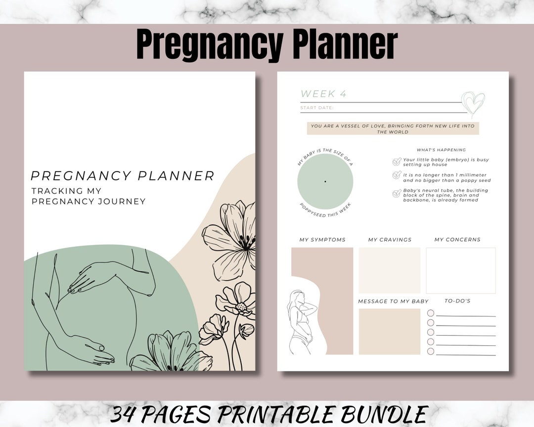 Digital Planner Pregnancy Printable Pregnancy Planner Printable ...