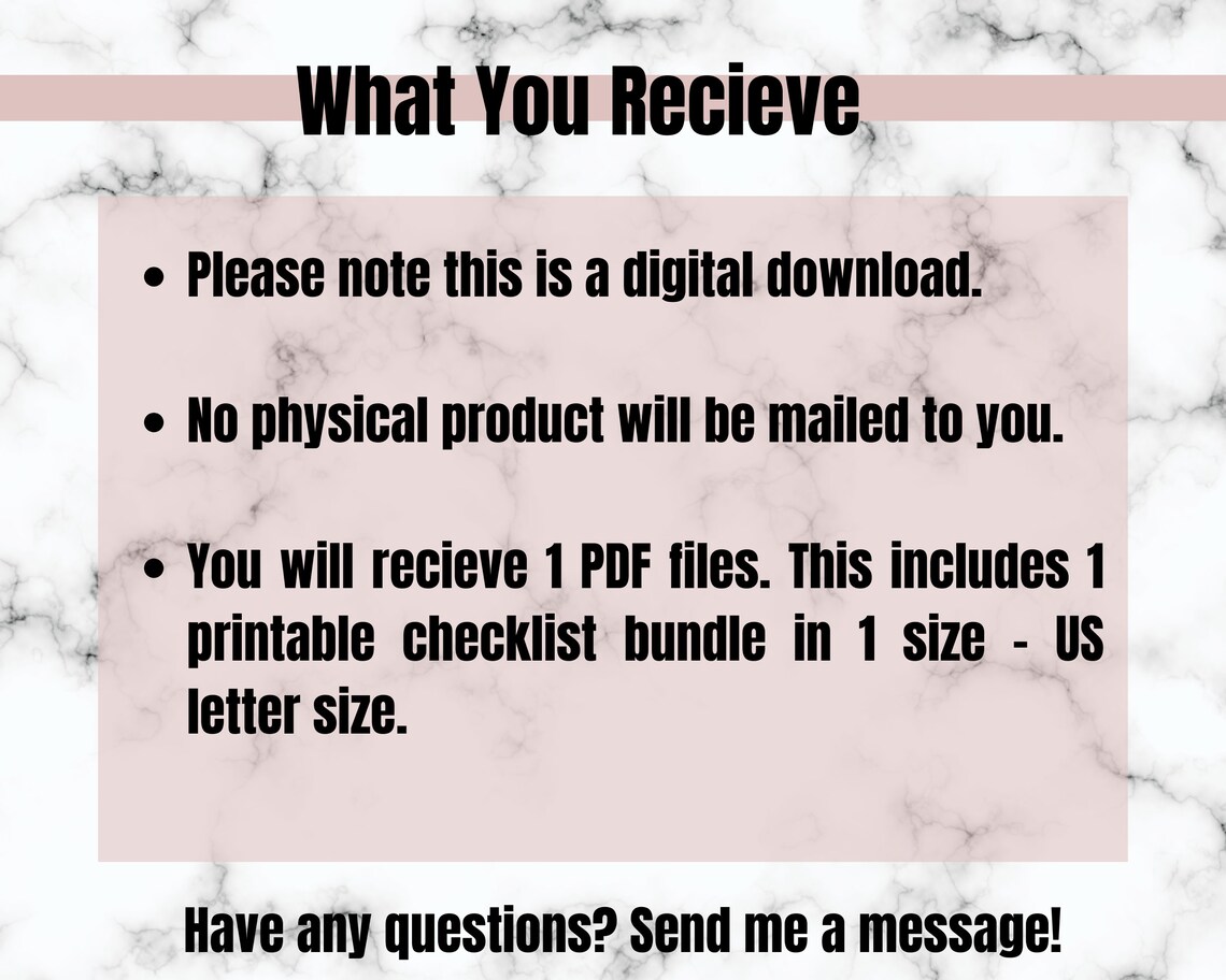 Hospital Bag Checklist Birth Packing List Labour Delivery Checklist ...