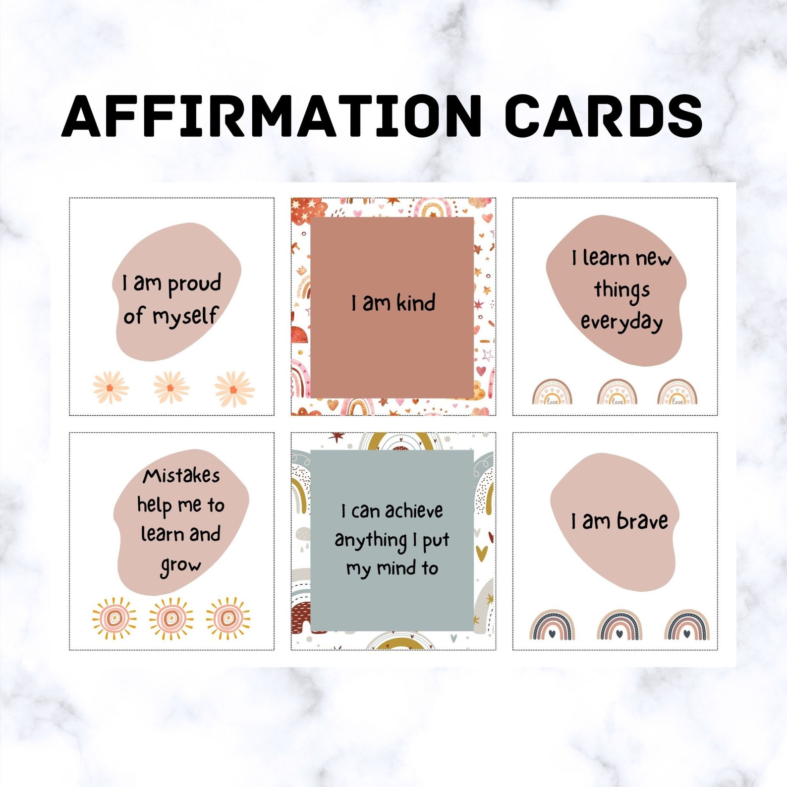 Positive Affirmation Cards Deck Kids for Self Love, Confidence ...