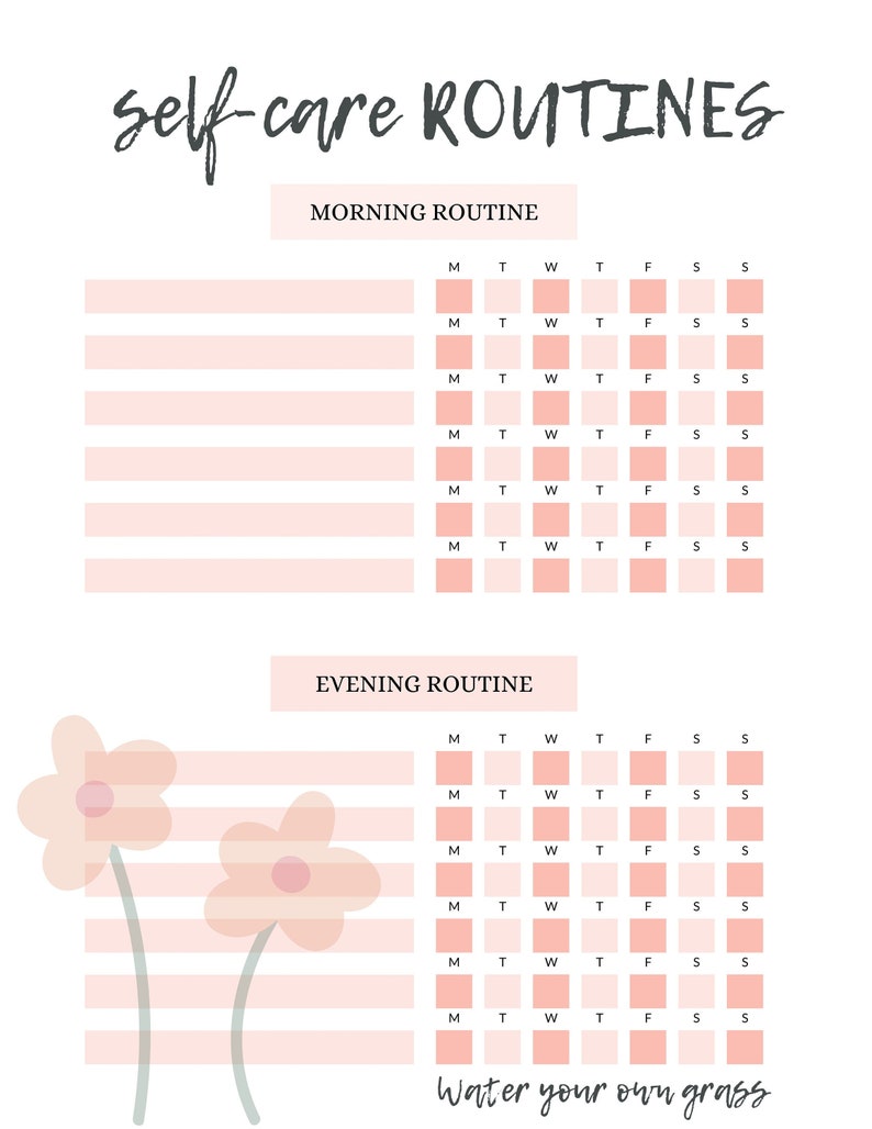 PERSONAL Self-care Checklist Digital Download PDF - Etsy