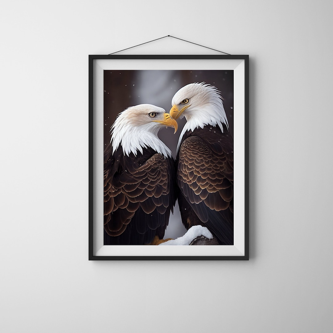 Bald Eagle Love Animal Prints Wall Art 5 Popular Sizes Ready to Print ...