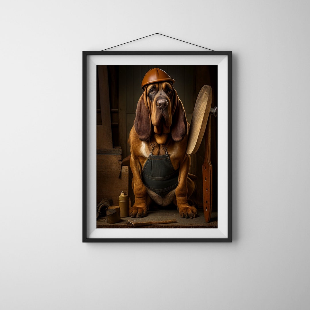 Bloodhound Carpenter Animal Prints Wall Art 5 Popular Sizes Ready to ...