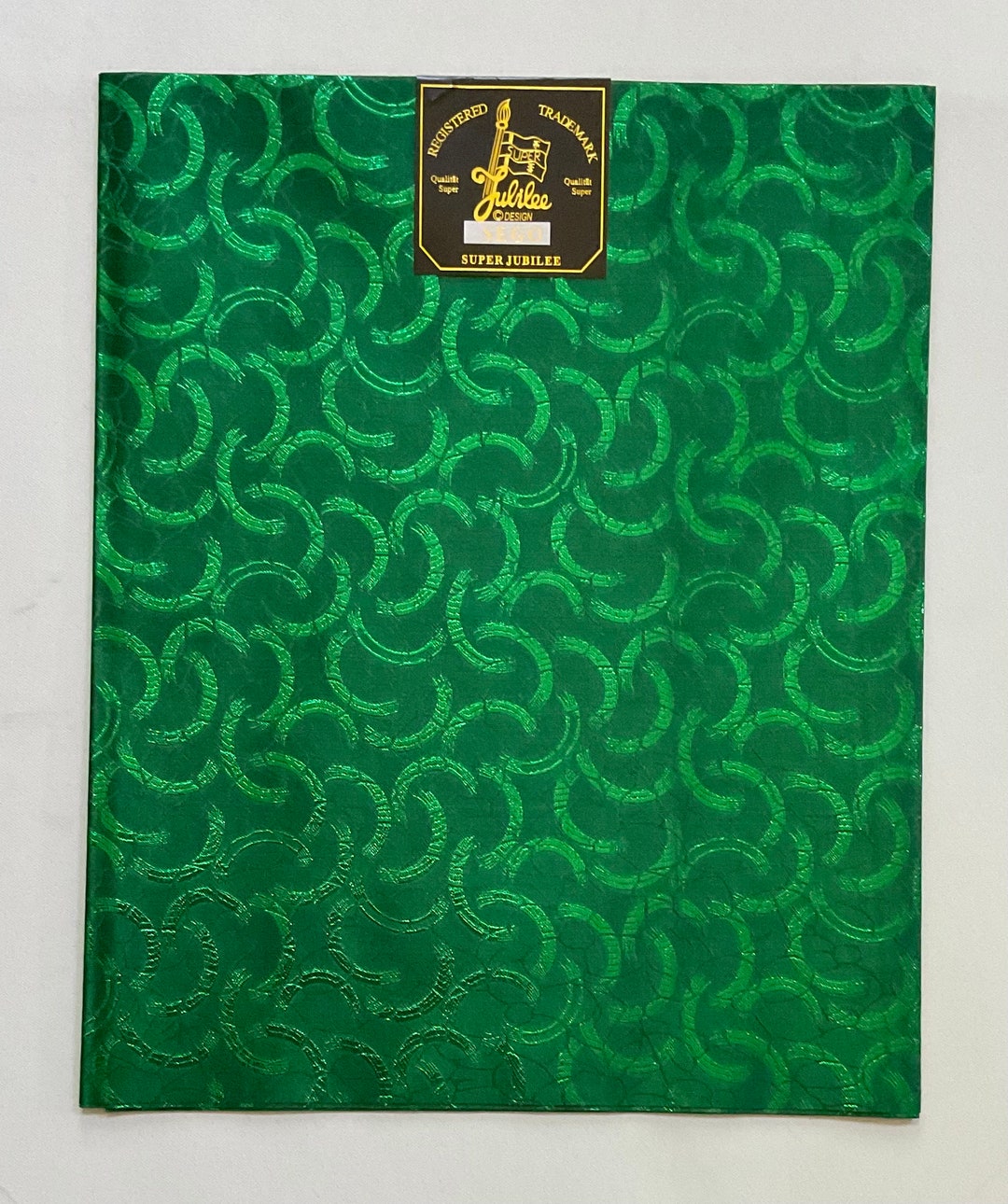 African Damask/ Metallic Jacquard/ Headtie, Gele Fabric Green link Up ...