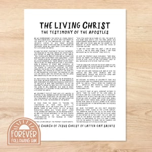 LDS PDF Printable Bundle: the Living Christ, the Family Proclamation ...