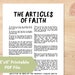 LDS PDF Printable: the Articles of Faith - Church of Jesus Christ of ...