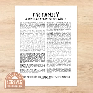 LDS PDF Printable Bundle: the Living Christ, the Family Proclamation ...