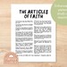 LDS PDF Printable: the Articles of Faith - Church of Jesus Christ of ...