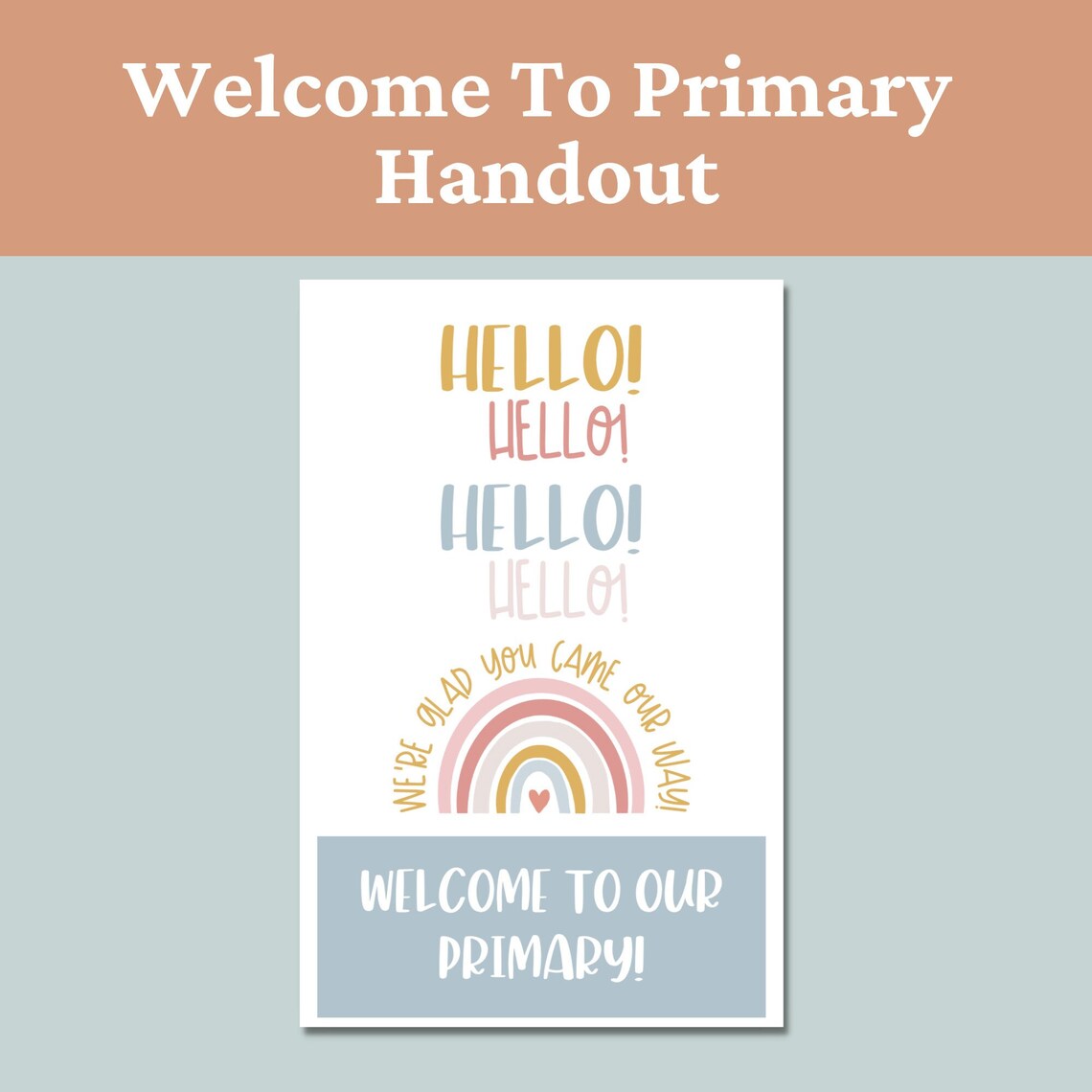 LDS Primary Welcome Gift Tags Printable PDF / LDS Handouts / Welcome to ...