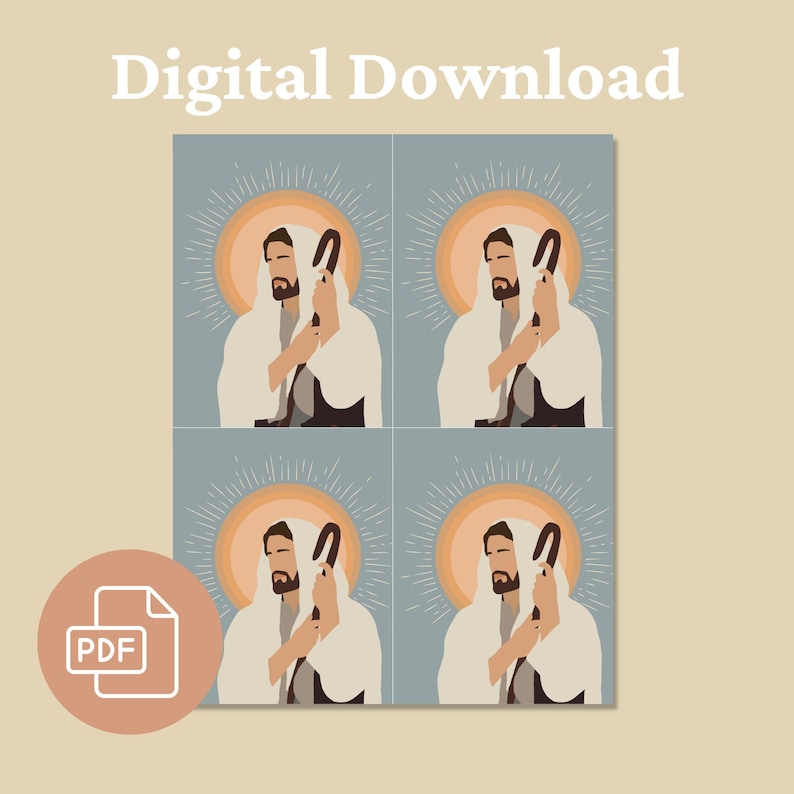 Jesus Christ PDF Printable Handout / the Shepherd Art Print / LDS Young ...