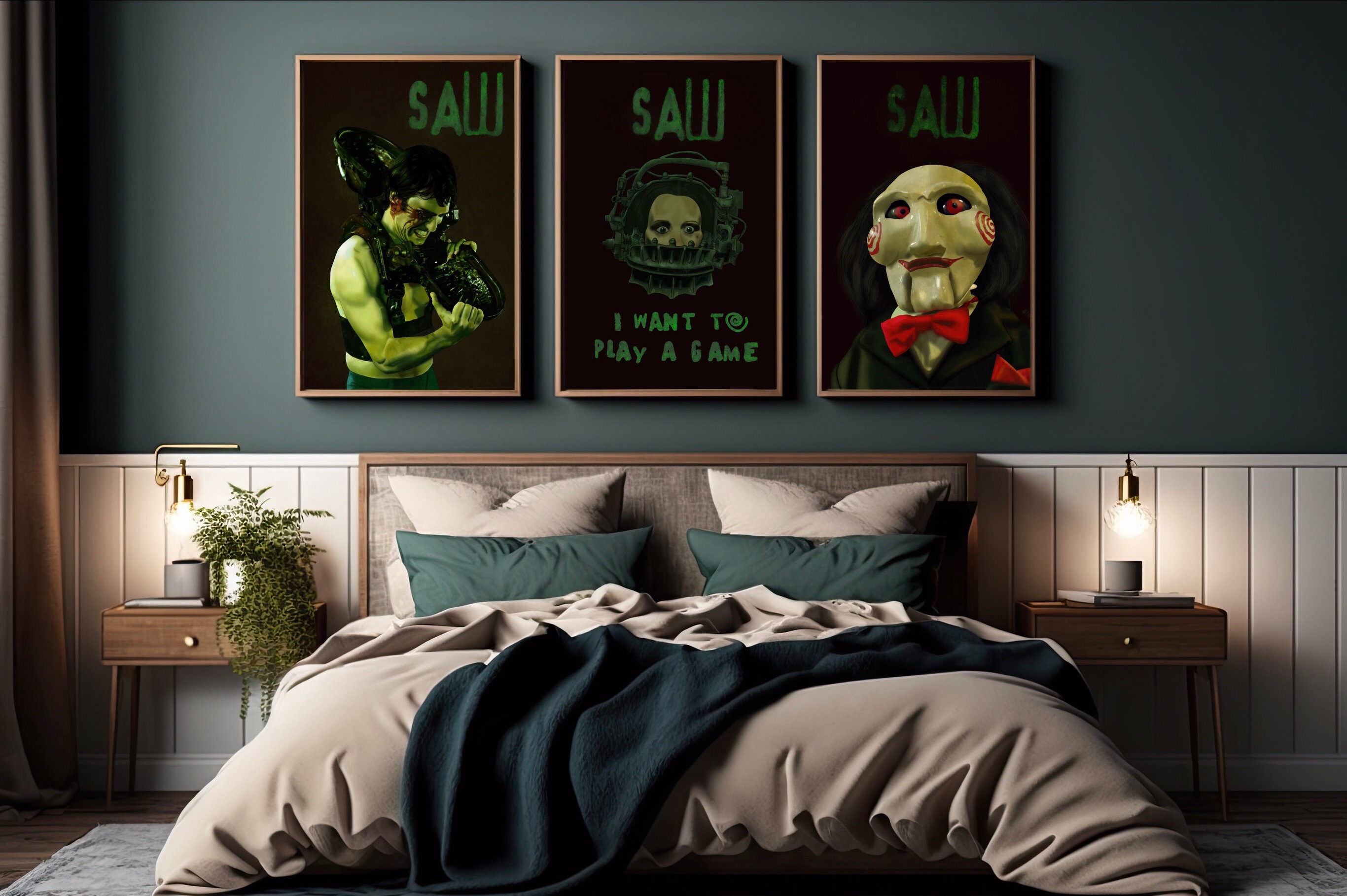 Saw Movie Art Print Billy the Puppet Jigsaw Horror Movie - Etsy