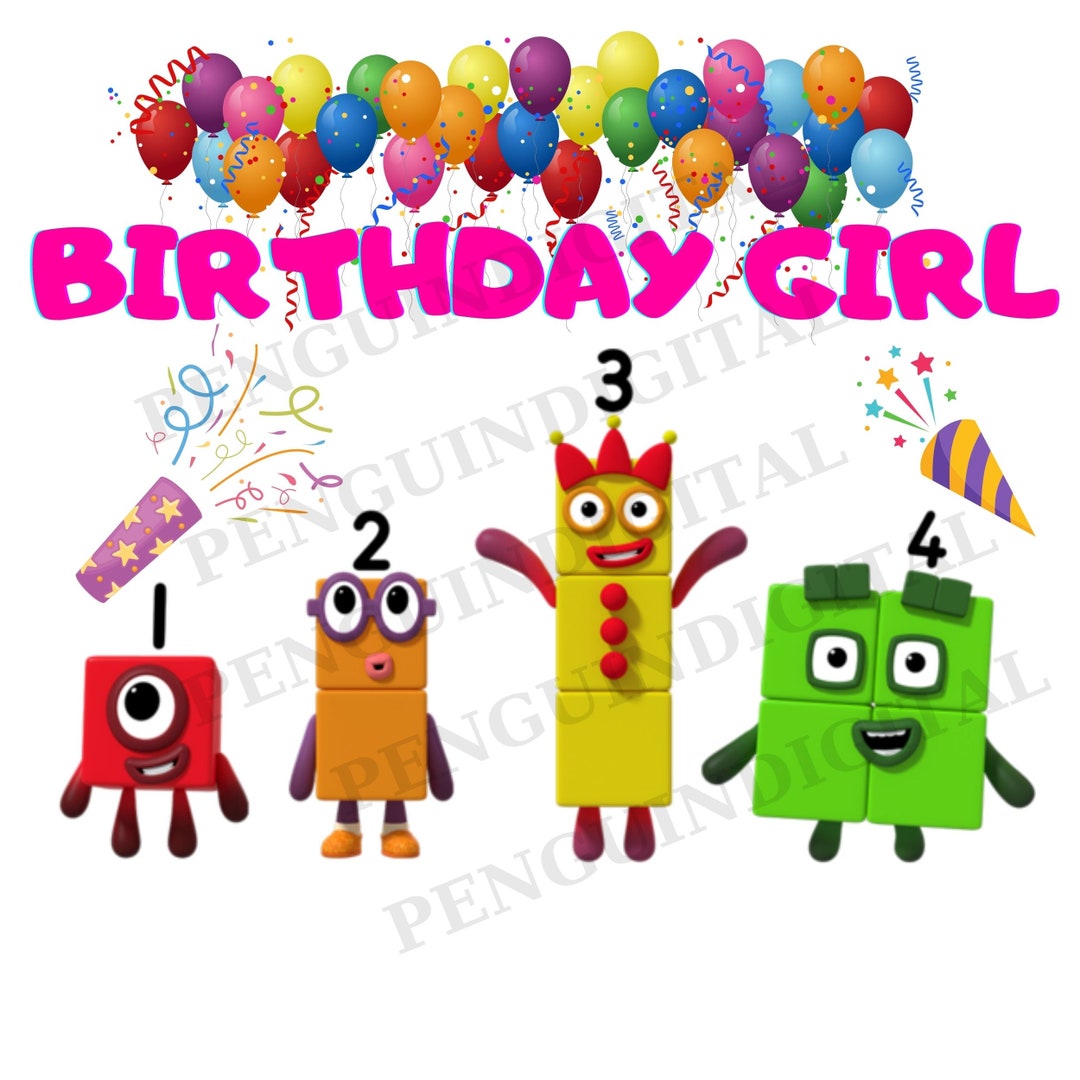 Numberblocks Digital Numberblocks Png Numberblocks Party - Etsy