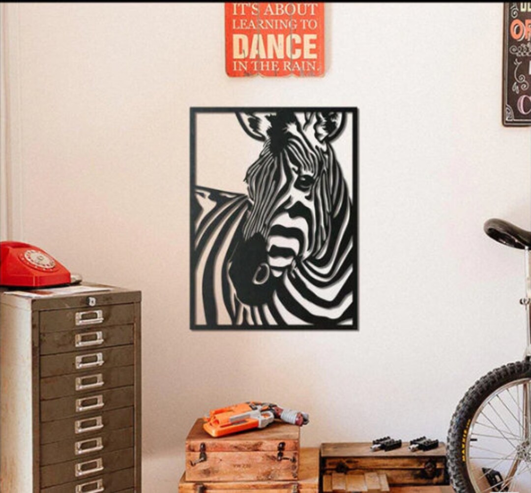 Zebra Animal Metal Art Wall Decor Animal Lover Gift Nature - Etsy