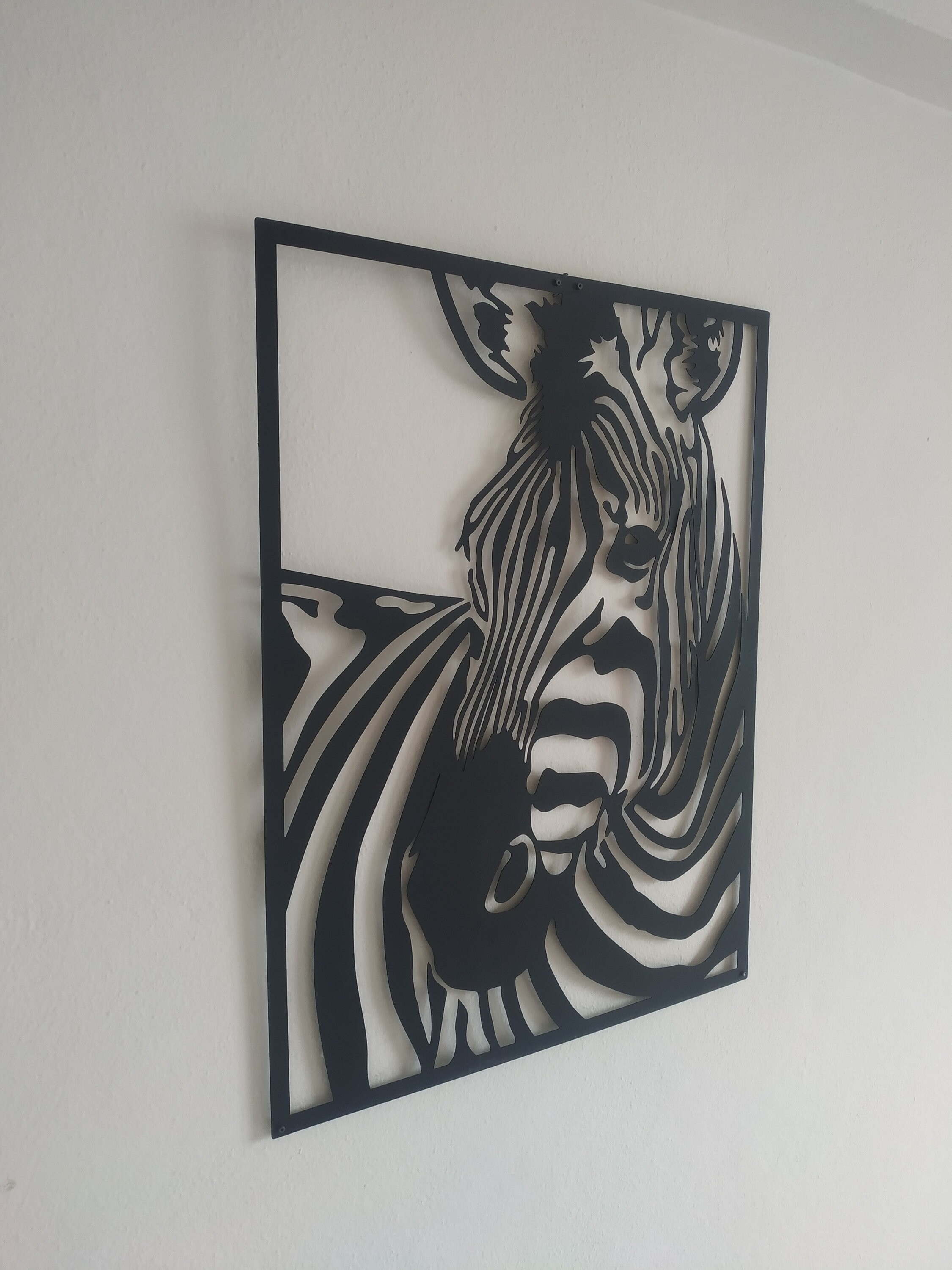 Zebra Animal Metal Art Wall Decor, Animal Lover Gift, Nature Lake House ...