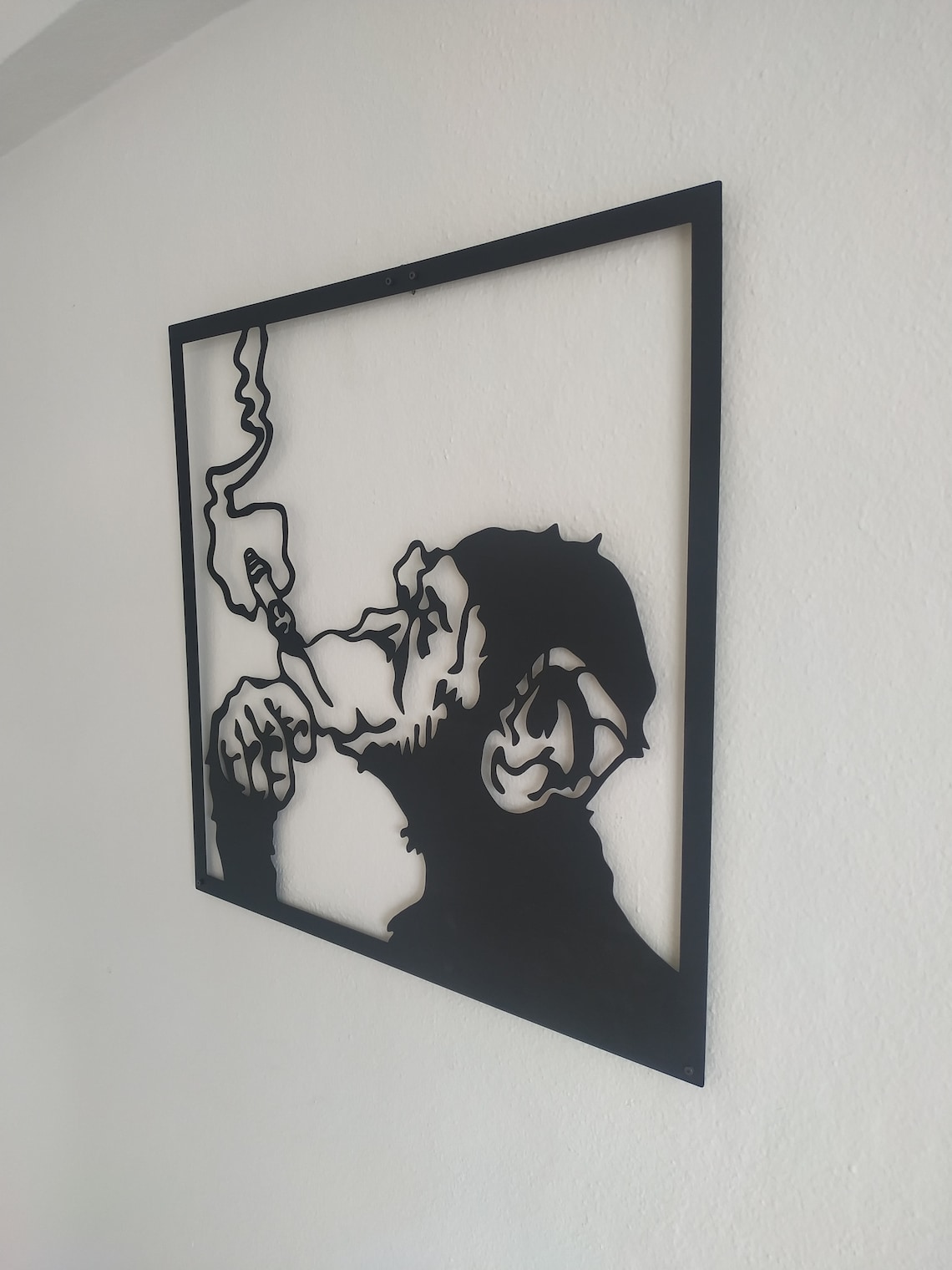 Monkey Metal Art Wall Decor Home Metal Artwork Sculpture Gift Funny ...