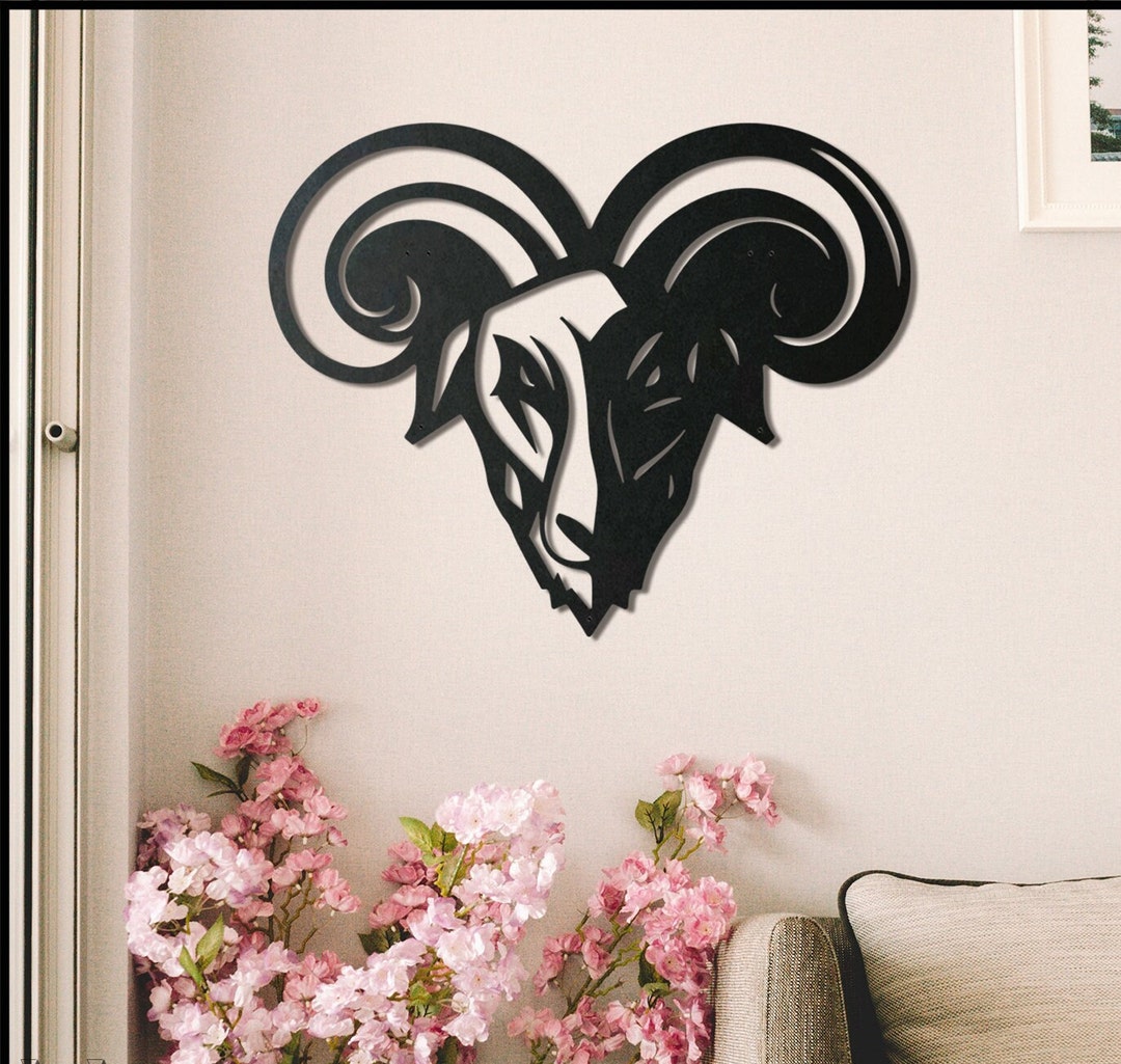 Battering Ram Metal Wall Decor Art, Animal Wall Art, Battering Ram ...