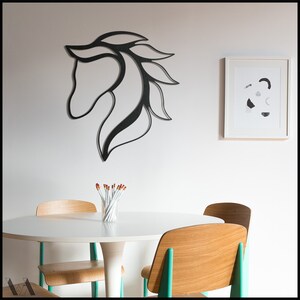 Horse Metal Wall Art, Horse Silhouette Decor, Metal Horse Head ...