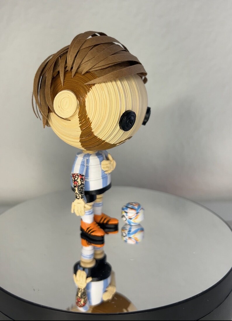 Messi Paper Quilling Figure - Etsy