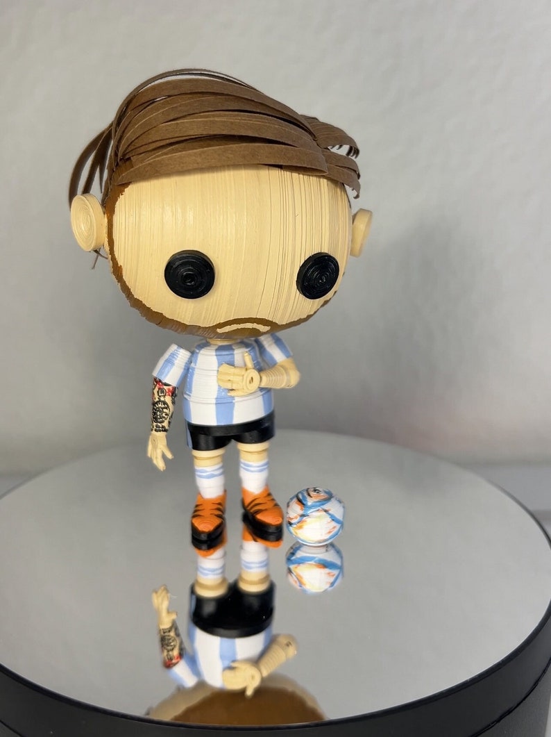 Messi Paper Quilling Figure - Etsy