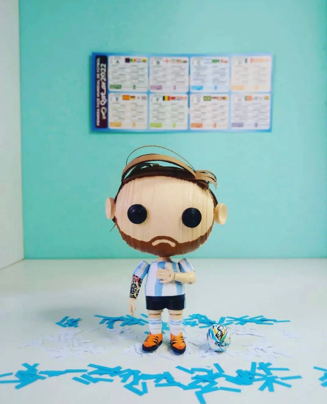 Messi Paper Quilling Figure - Etsy