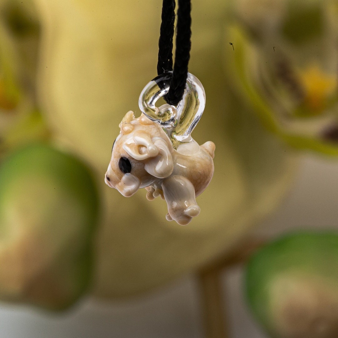 Glass Poodle Necklace, Poodle Pendant, Murano Glass Poodle Pendant ...