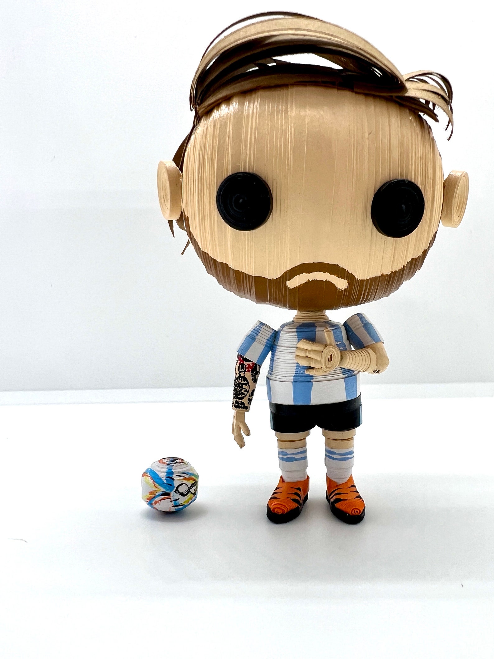 Messi Paper Quilling Figure - Etsy