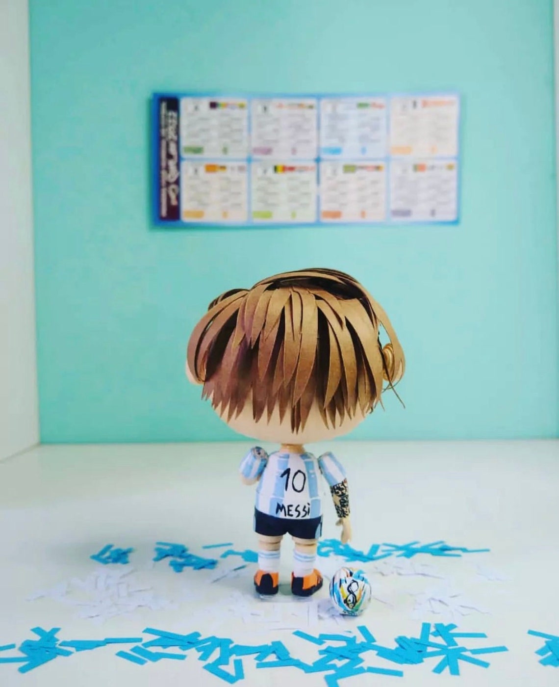 Messi Paper Quilling Figure - Etsy