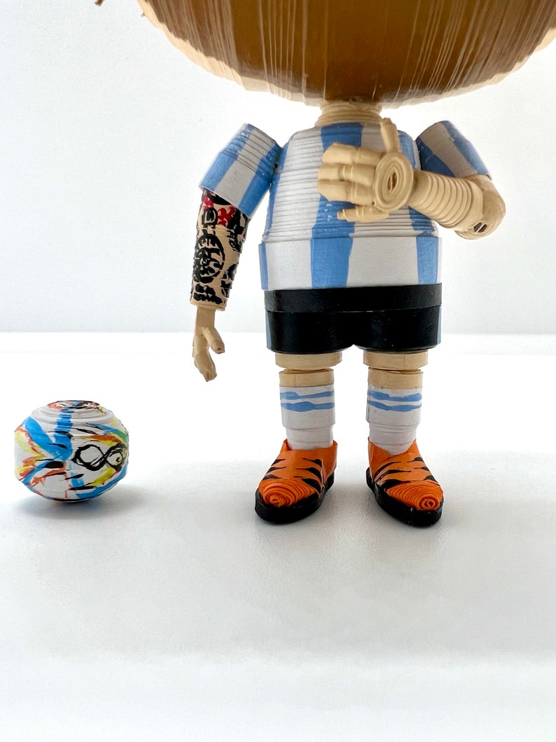 Messi Paper Quilling Figure - Etsy