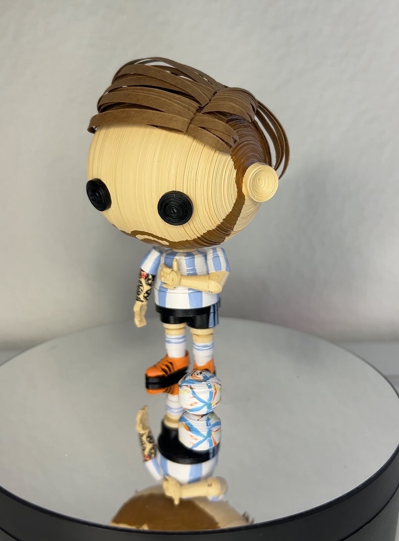 Messi Paper Quilling Figure - Etsy