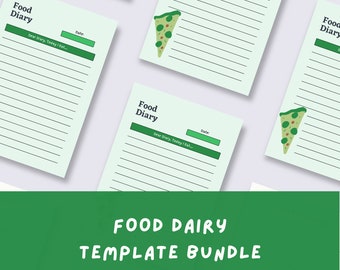 Daily Food Diary Journal, Fitness Digital Planner Template for ...