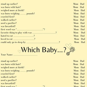 Gender Reveal Party Game | Which Baby...? Game | Fun Simple Prediction ...