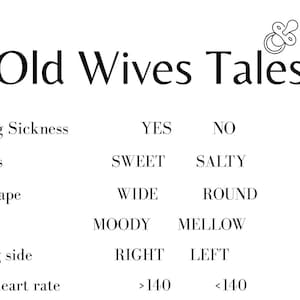 Gender Reveal | Old Wives Tales Gender Prediction Game | Gender Reveal ...