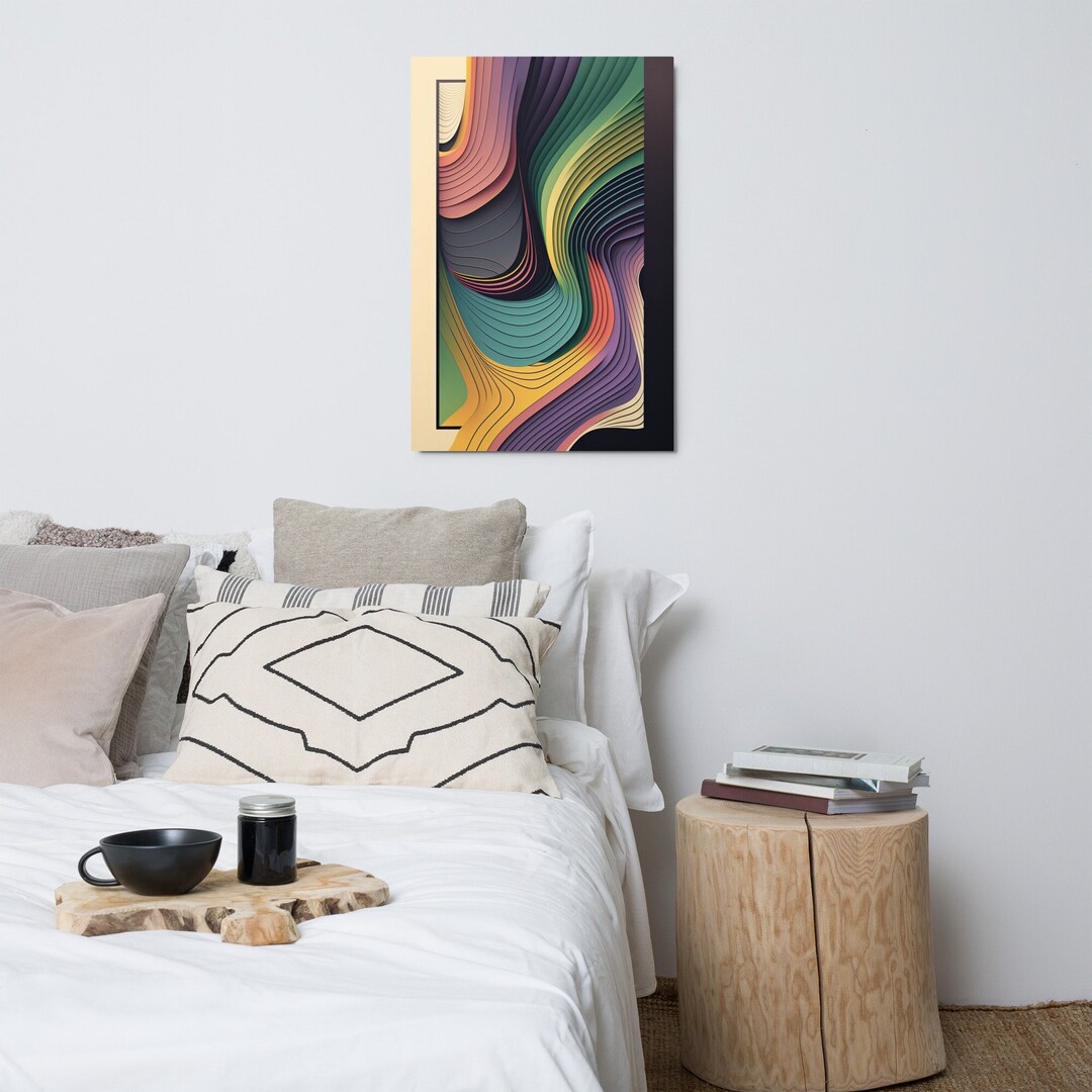 Colorful Abstract Modern Line Art - Metal Prints - Great Housewarming ...