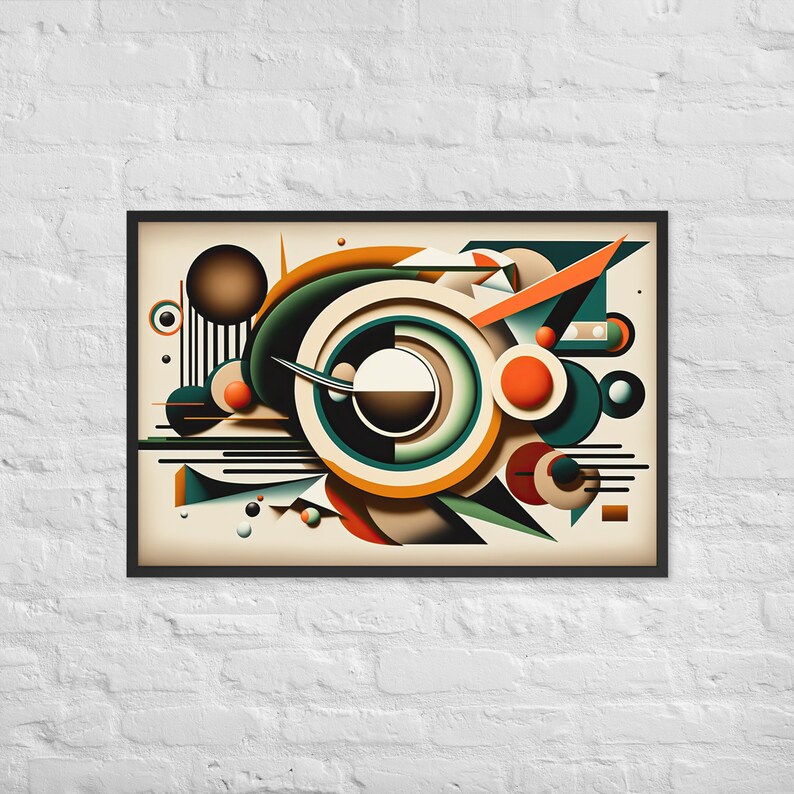 Mid Century Modern Abstract Wall Art Framed Photo Paper Poster - Etsy