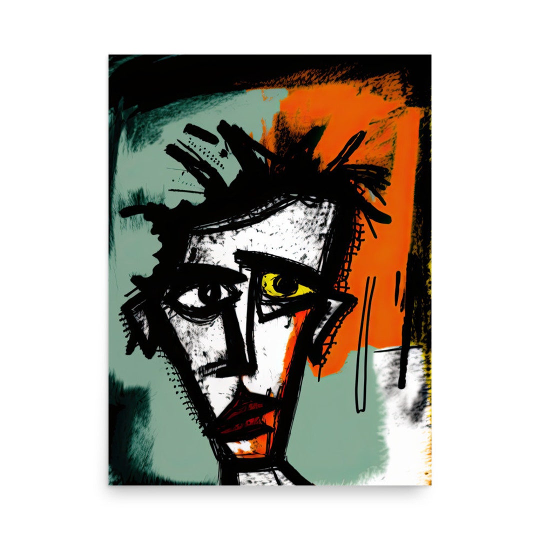 Neo-expressionism Portrait Wall Art - Photo Paper Poster - Etsy