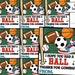 Sports Party Favor Tags: Team Birthday Thank You (digital Download) - Etsy