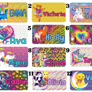 Personalized Lisa Frank Pencil Box for Girls, Back to School, 80s Theme ...