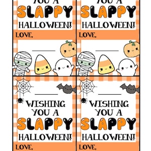 Halloween Slap Bracelet Class Gift, Printable, Preschool Gift ...