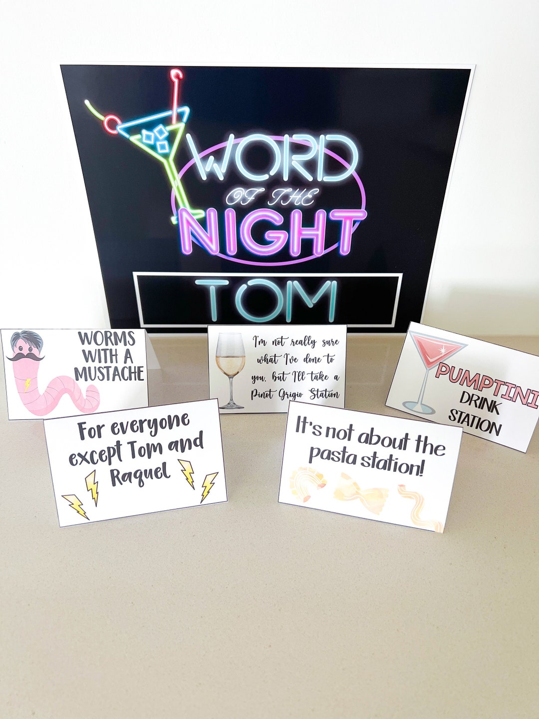 Vanderpump Rules Party Kit: Food Tents & Word of the Night (digital ...