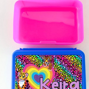 Personalized Lisa Frank Pencil Box for Girls, Back to School, 80s Theme ...