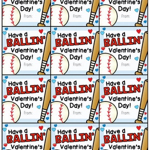 Baseball Valentine Printable: Sports Exchange Tag (digital Download) - Etsy