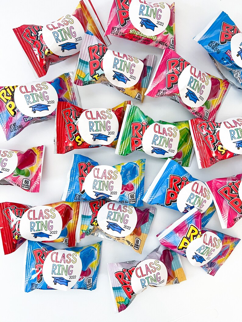 Class Ring 2 Stickers or Tags Kindergarten Graduation - Etsy