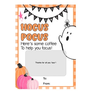 Halloween Gift Card Holder, Business Employee Tag, Teacher Gift, Thanks ...