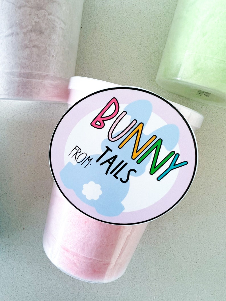 Easter Gift Tags Bunny Tails Cotton Candy Marshmallows - Etsy