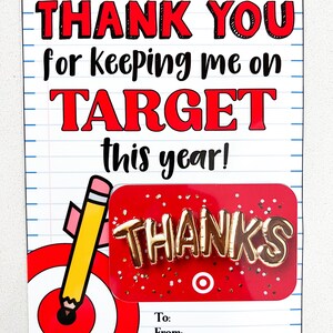 Target Teacher Appreciation Gift Card Holder, Welcome Back to School ...