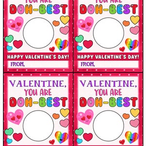 Valentine Play-doh Class Gift, Printable, Preschool Gift, Kindergarten ...