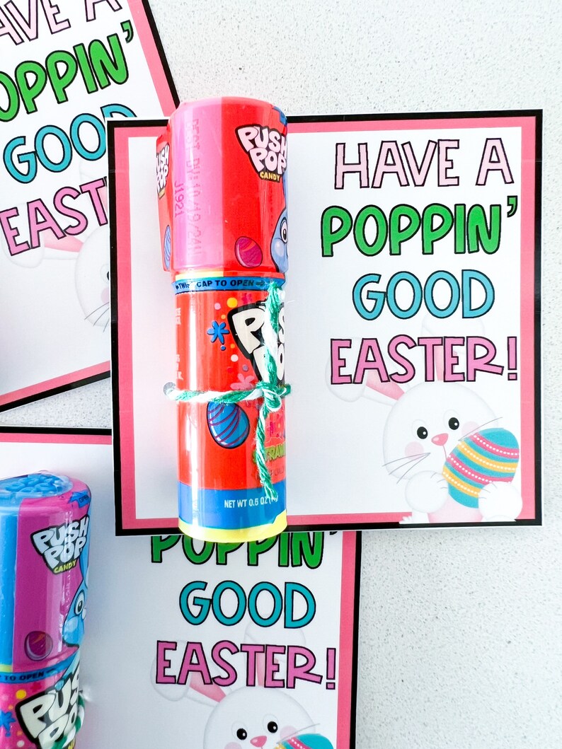 Easter Push Pop Gift Tags: Printable Party Favors (digital Download) - Etsy