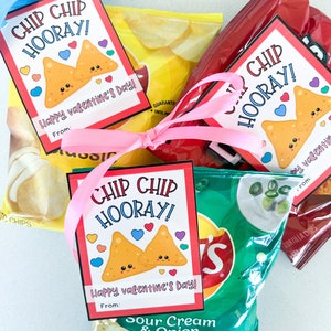 Valentine Chips Class Gift, Printable, Preschool Gift, Kindergarten ...