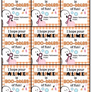 Halloween Bubbles Tag, Fall Gift for Kids, Halloween Treats, Class ...