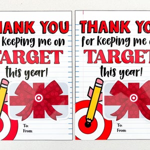 Target Gift Card Holder: Teacher Appreciation Printable (digital ...